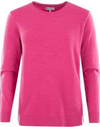 Hajo Rundhalspullover Pullover Vorderteil mit Strukturstrick