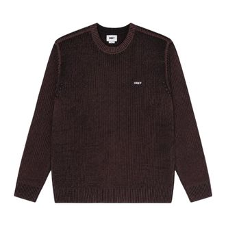 Obey Spray Effect Pullover - - Knitwear - Herren - Braun - L