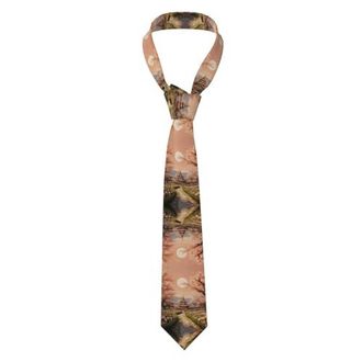 Generic Cravate Homme Impression Beautiful Garden De P&ecirc;chers Cravate De Mariage Doux De Soie Cravates Pour Hommes, Pour Remise Des Dipl&ocirc;mes, F&ecirc;te, DAffaires