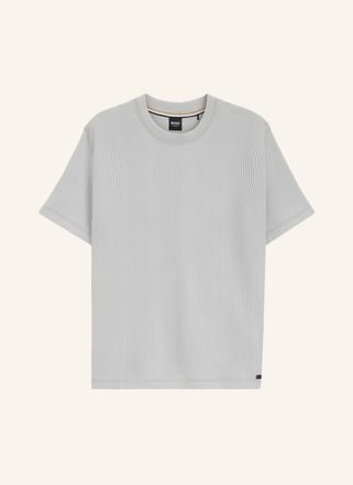 HUGO BOSS Loungewear Oberteil Structure T-Shirt Regular Fit grau