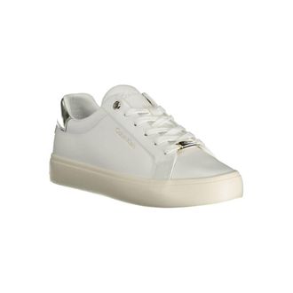 Calvin Klein Leather and Polyurethane Sneaker - White