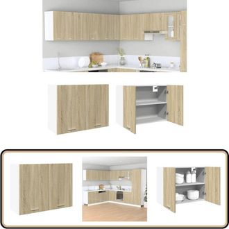 vidaXL Hängeschrank Sonoma-Eiche 80x31x60 cm Holzwerkstoff - Küchenmöbel - Hängeschrank - Wandregal - Wohnwand - Küche Organisieren