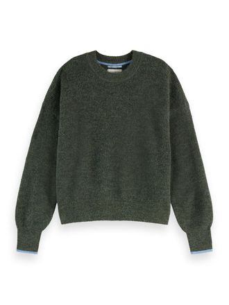 Scotch & Soda Damen Pullover mit Rundhalsausschnitt, Thymian Mela U361, L