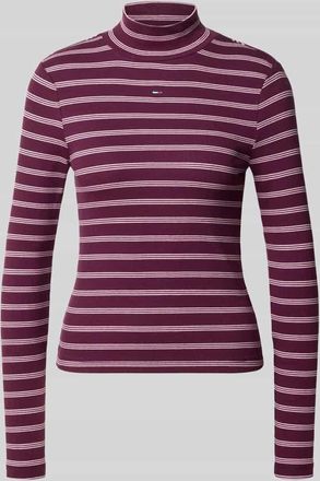 Tommy Jeans Slim Fit Langarmshirt aus Baumwoll-Mix