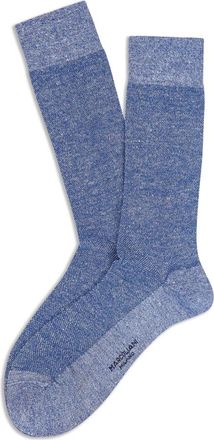 Marcoliani Homme, Sous-v&ecirc;tements, Bleu, Taille: ONE Size Calze in lino-cotone piqu&egrave;