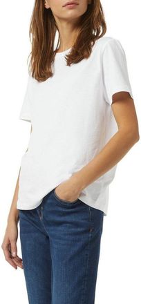 Comma T-Shirt unifarben, regular fit, Baumwolle, Rundhals