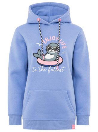 Zwillingsherz Hoodie Seepferdchen Cowbody mit Stickerei, Kapuze, Fronttasche
