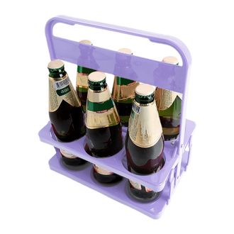 Generico Getr&auml;nkehalter mit Griff, tragbar, 6 Gl&auml;ser f&uuml;r IR-Getr&auml;nke, zusammenklappbar, f&uuml;r Camping, Garten, Haus, Catering, Partys im Freien, Getr&auml;nke-Organiz