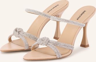Lola Cruz Mules Alice Mit Schmucksteinen beige