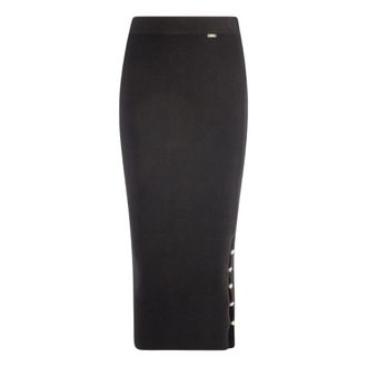 Fracomina Schmaler R&ouml;hren-Strickrock in Midi-L&auml;nge - - Skirts - Damen - Schwarzk - M