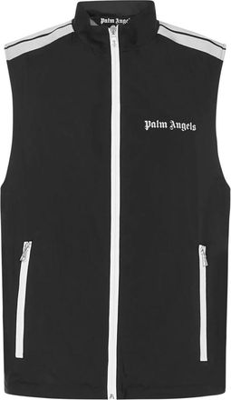 Palm Angels Weste mit Logo-Print - Schwarz