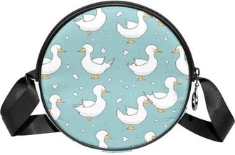 Generic Petit sac &agrave; bandouli&egrave;re rond pour femme, sac &agrave; bandouli&egrave;re en forme doie de dessin anim&eacute; avec fermeture &eacute;clair, bretelles r&eacute;glables, sac &agrave; main rond d