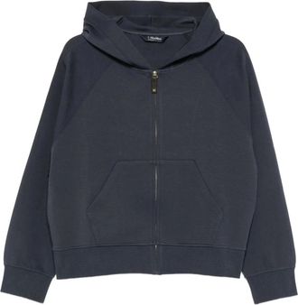 Max Mara Femme, Sweatshirts et sweats &agrave; capuche, Bleu, Taille: 36 FR Jour Zip Sweat &agrave; capuche