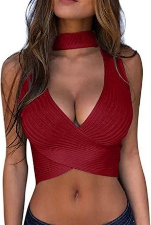 Generic Veste d&eacute;t&eacute; tricot&eacute;e pour femme 2026, rouge vin, S