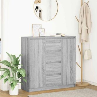 vidaXL Sideboard mit Schubladen Grau Sonoma 100,5x35x98,5 cm Vidaxl