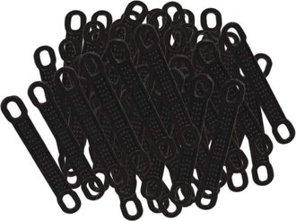 Baoblaze 30 -Streifen, Kleiderbügel-Stopper für Kleiderbügel, Weiß/Schwarz, Schwarz L