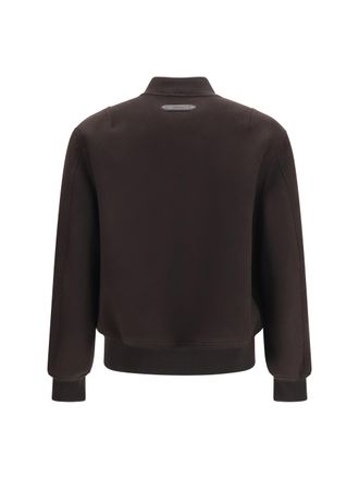 Brioni Wool and Cashmere Zip-Up Bomber Jacket - Brown
