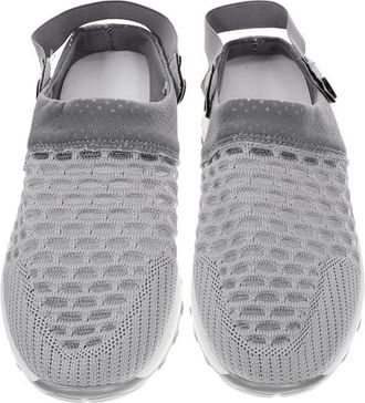 BESPORTBLE ifundom Sandales Mesh L&eacute;g&egrave;res pour Femme Style Sportif D&eacute;contract&eacute; Semelle Coussin&eacute;e Confortable pour Marche Prolong&eacute;e et Voyage Gris