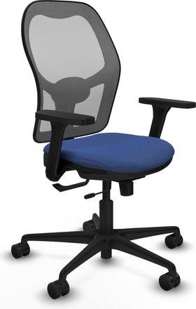 Piqueras y Crespo Jorquera blauer Schreibtischstuhl mit 3D-Armlehnen, h&ouml;henverstellbare Lendenwirbelst&uuml;tze, ausgestattet mit Syncro/Traslack und injiziertem Schaum. Mit