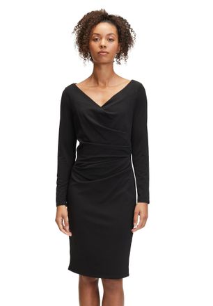 Vera Mont Damen Cocktailkleid mit V-Ausschnitt 36, Schwarz