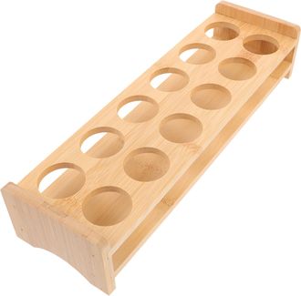 Luxshiny Fach Shotglashalter aus Holz für Whisky Weingläser Kompakter Organizer mit Stabilem Tablett Praktischer Schnapsglashalter für Heimbar und Party Platzs