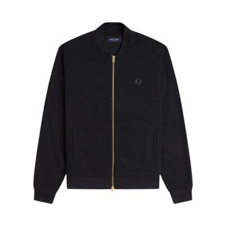 Fred Perry Bomberjacke mit Kontrastband - - Jackets - Herren - Schwarzk - M