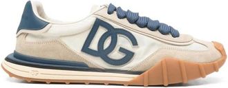 Dolce & Gabbana Homme, Chaussures, Beige, Taille: 40 EU DG Logo Panel Baskets