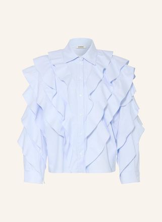 Sandro Sandro Hemdbluse Mit Volants blau