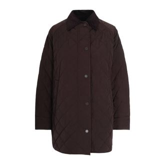 Max Mara Femme, Manteaux, Brun, Taille: 36 FR Parka Rembourr&eacute;e en Nylon, Camel et Soie