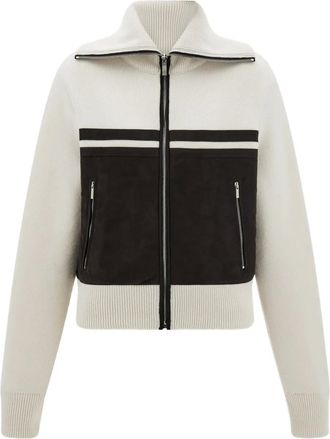 Ferragamo veste zippée à col montant - Tons neutres