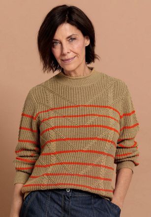 bianca Strickpullover REMIS in aufwendigem Patentstrick mit Zierelementen