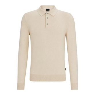 HUGO BOSS Gemello-P Polostrick - - Tops - Herren - Beige - S
