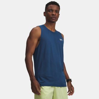 Under Armour Tech Tanktop f&uuml;r Herren Wham Blau / Wei&szlig; XXL