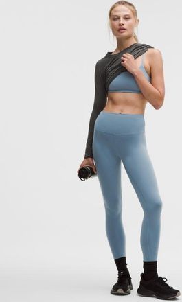 lululemon Wunder Train Leggings mit hohem Bund f&uuml;r Frauen - 71 cm - Gr&ouml;&szlig;e 10 in Steel Blue