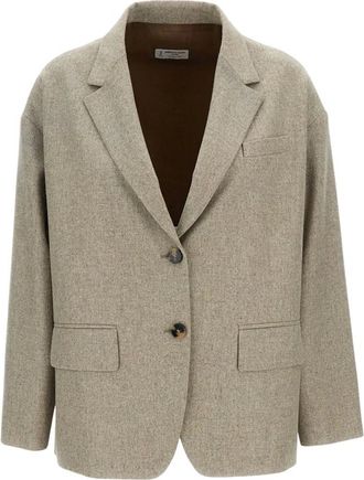 Alberto Biani Femme, Vestes, Gris, Taille: 34 FR Blazer Modello morbido