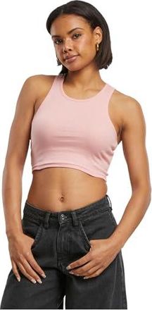 Urban Classics Haut Court côtelé pour Femme Tricot, Rose citronnelle