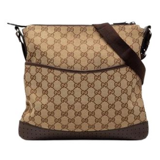 Gucci Sac bandouli&egrave;re en toile Pre-owned - Femme - Pre-owned - Beige - Taille: ONE Size