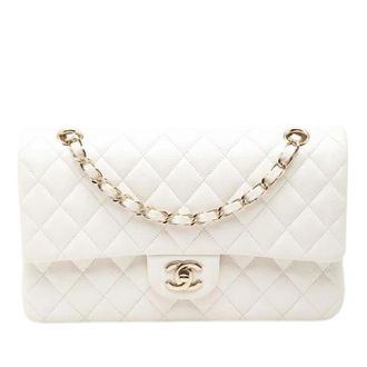 Chanel Pre-owned Classic Flap Caviar Schultertasche - - Pre-owned - Damen - Wei&szlig; - ONE SIZE