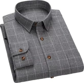 Generic Chemise &agrave; manches longues pour homme, coupe ajust&eacute;e, chemise formelle douce &agrave; carreaux d&eacute;contract&eacute;s hauts ray&eacute;s bureau, 268, 3XL