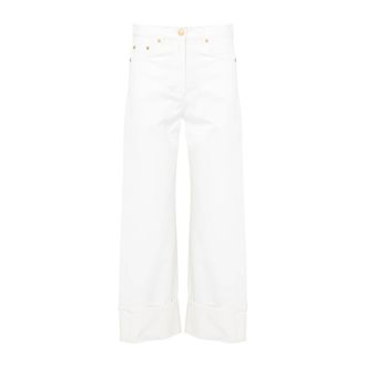 Max Mara Femme, Jeans, Blanc, Taille: 32 FR Cervia Wide Jeans