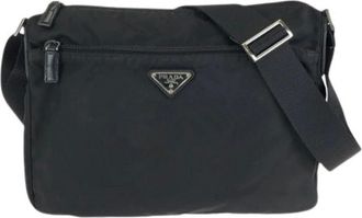 Prada Pre-owned Sac bandouli&egrave;re en nylon Tessuto - Homme - Pre-owned - Noir - Taille: ONE Size
