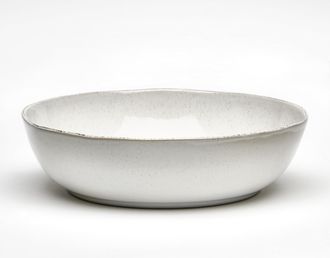 Van Well | URBAN Salatschale 29,5 cm creme - Steinzeug Steinzeug große Schüssel für Obst Gemüse und zum Servieren, große Bowl