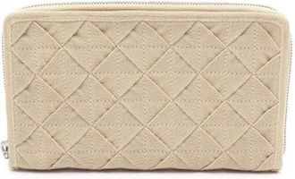 Bottega Veneta unisex, Pre-owned, Beige, Taille: ONE Size Portefeuille en toile Pre-owned