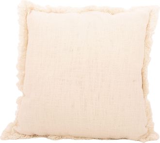 Point-Virgule Dekokissen Wei&szlig; 45x45cm - Kissen Wohnzimmer - 100% Recycelte Baumwolle