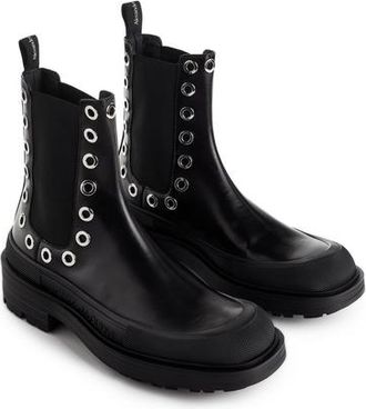 Alexander McQueen Bottines Chelsea Stack en cuir