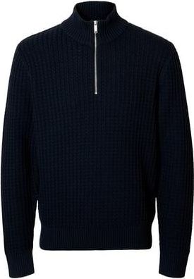 Selected Pull col montant zipp&eacute; en coton