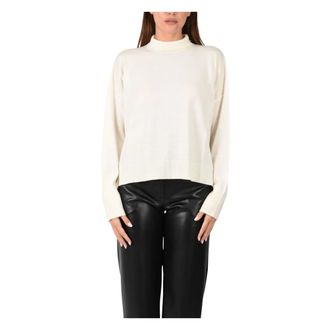 Patrizia Pepe Pull &agrave; col roul&eacute; - Femme - Pulls - Blanc - Taille: 38 FR