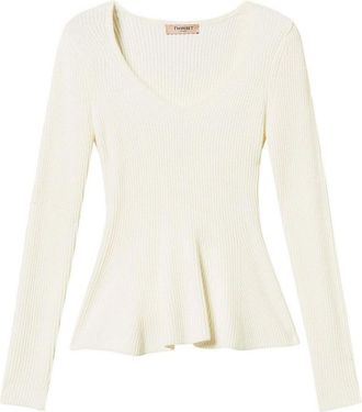 Twinset Pull Col Rond - Blanc