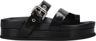 Premiata Femme, Chaussures, Noir, Taille: 38 EU Leather Platform Sandal