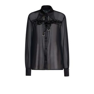 John Richmond Hemd mit Metallic-Details - - Blouses & Shirts - Damen - Schwarzk - M